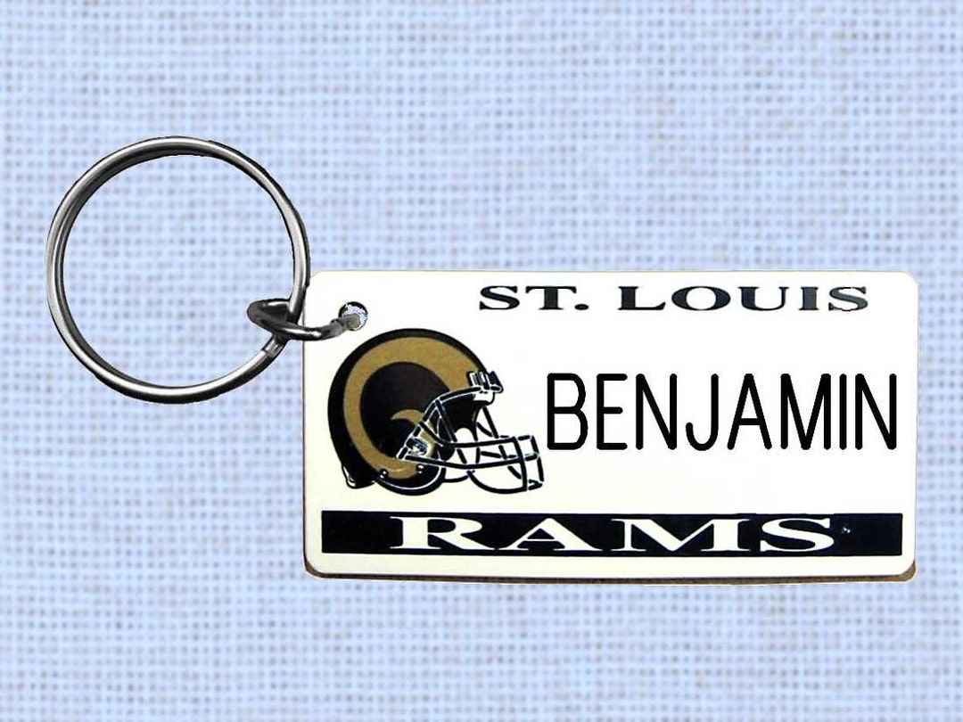 Personalized St. Louis Rams Keychain - Key Ring - Etsy