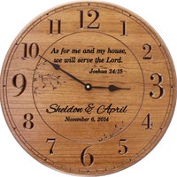 Wall Clock Wood - Etsy