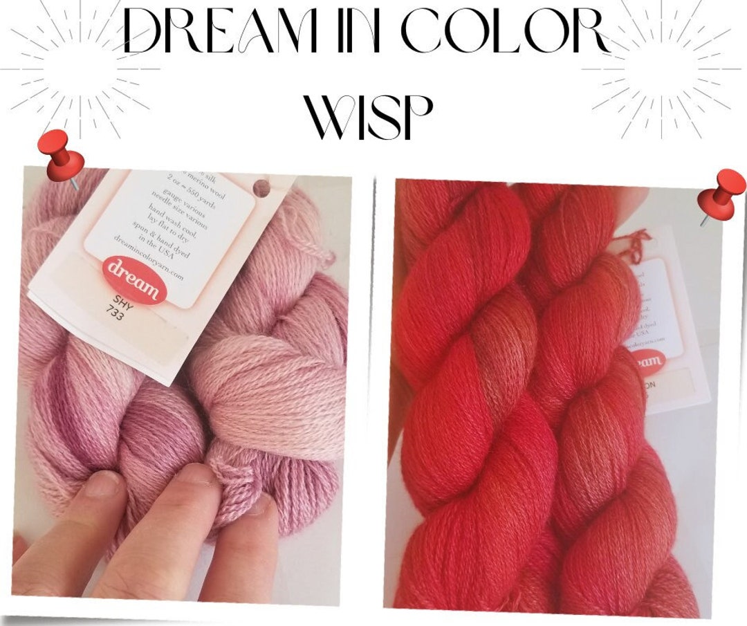 Dream in Color, wisp Luxury Super Soft Silk/wool Lace Weight Yarn With ...