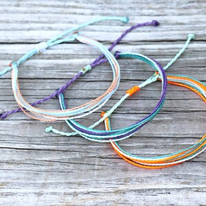Custom Multicolor String Bracelet / Colorful Waterproof Bracelet ...