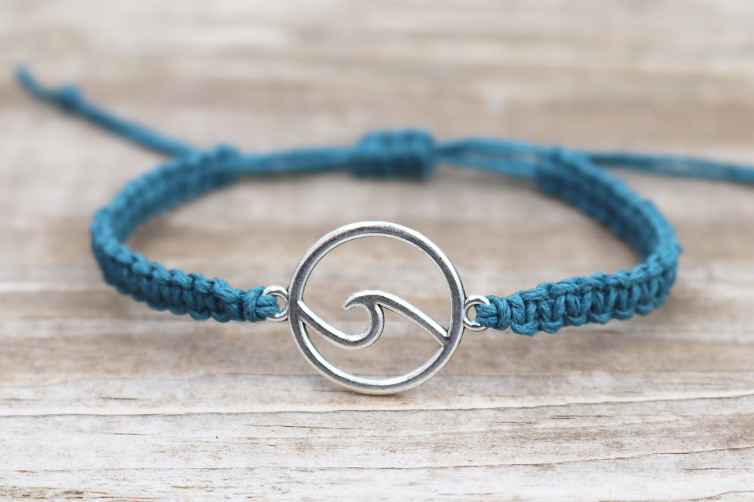Ocean Bracelet / Sea Wave Bracelet / Unisex Surfer Bracelet / Woven ...
