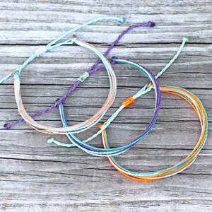 Custom Multicolor String Bracelet / Colorful Waterproof Bracelet ...