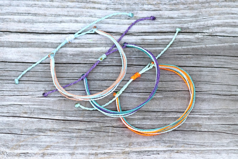 Custom Multicolor String Bracelet / Colorful Waterproof Bracelet ...