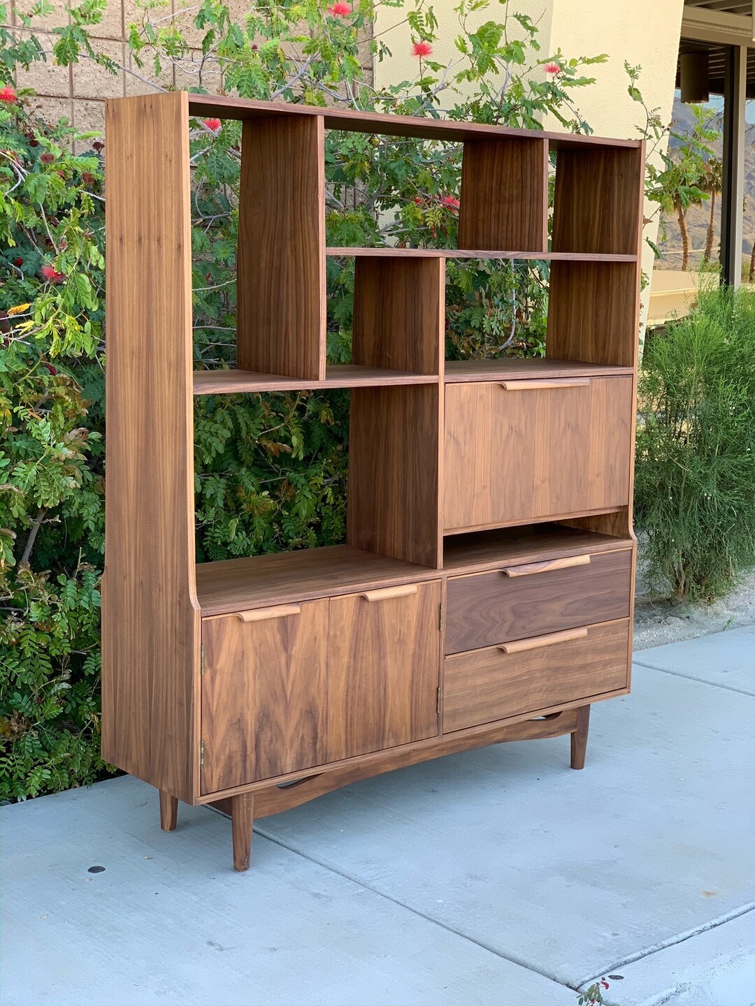 Mid Century Room Divider Wall Unit - Etsy