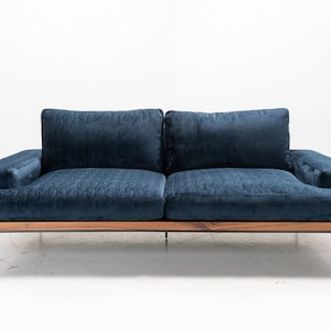 Modern Wood-rail Sofa - Etsy