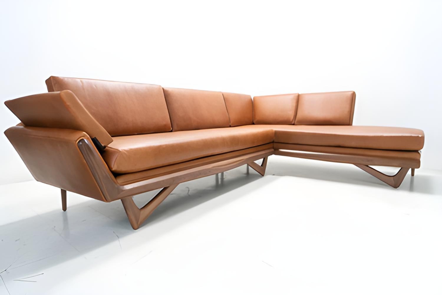 Mid century modern reclining sectional store