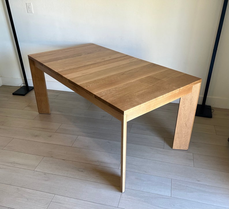 Modern White Oak Extendable Dining Table - Etsy
