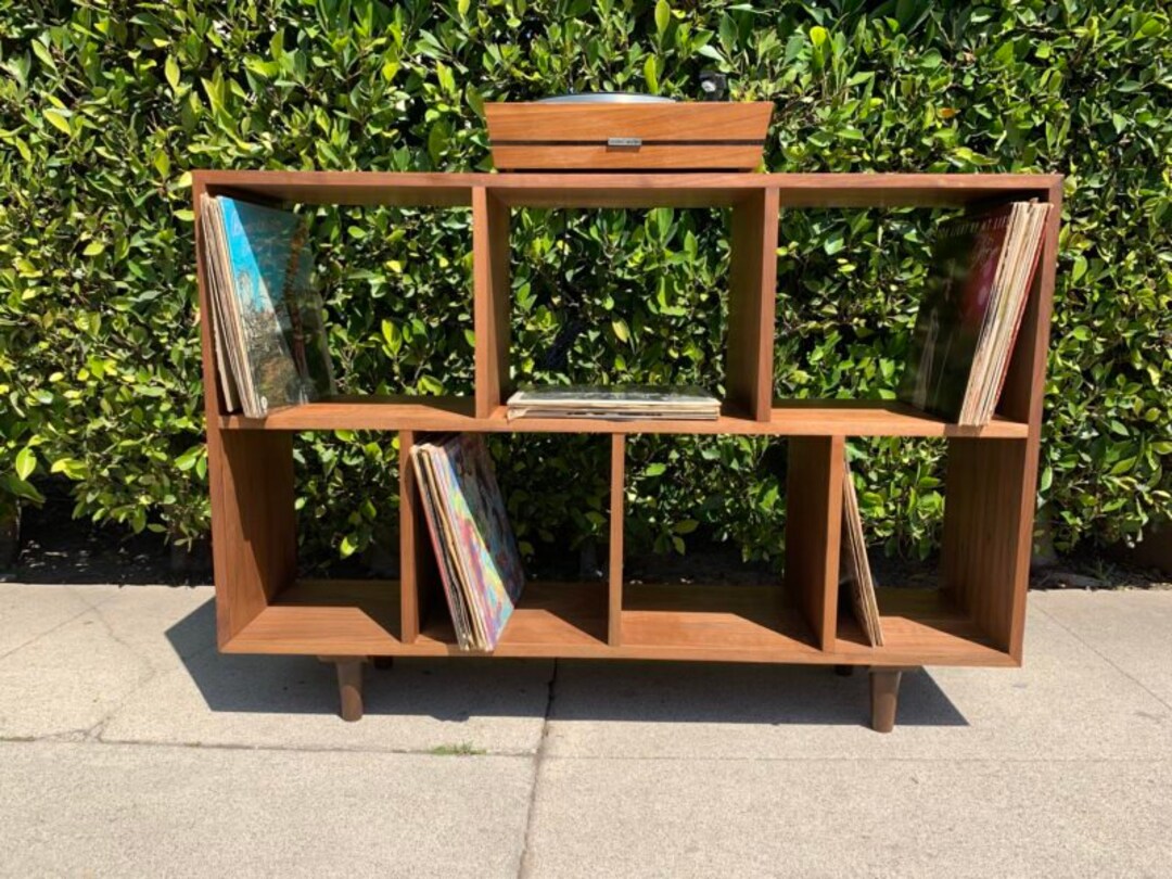 Mid Century Walnut Custom Book Case - Etsy