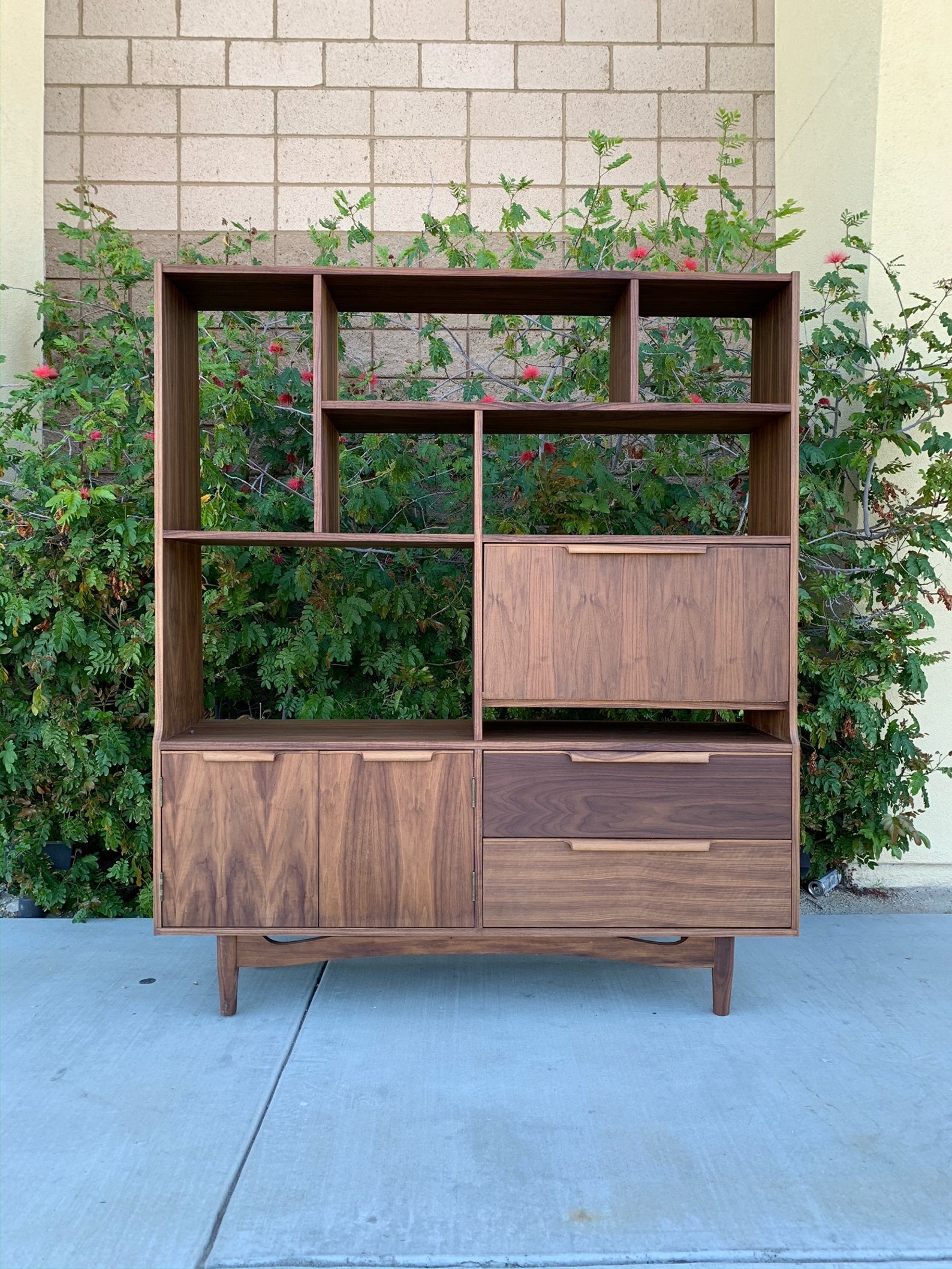Mid Century Room Divider Wall Unit - Etsy
