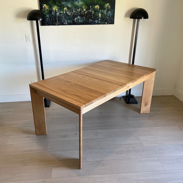 White Oak Dining Table - Etsy