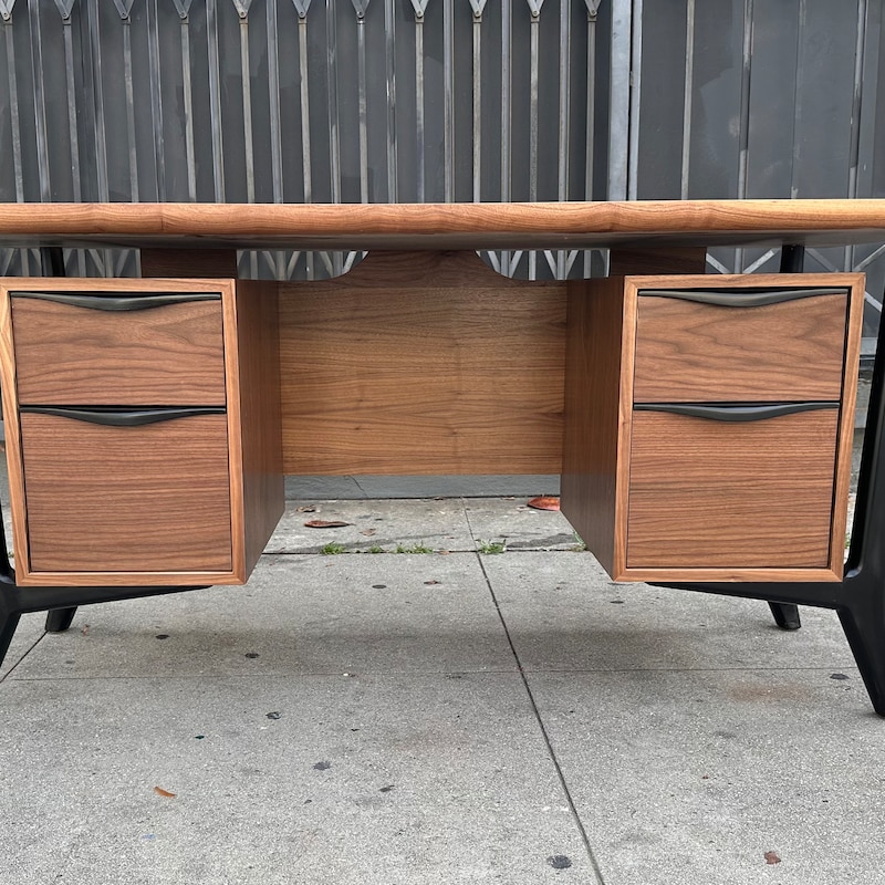 Walnut Desk - Etsy