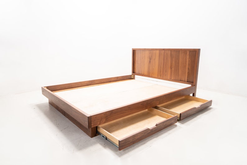 Modern "bowed" Bed With Storage - Etsy