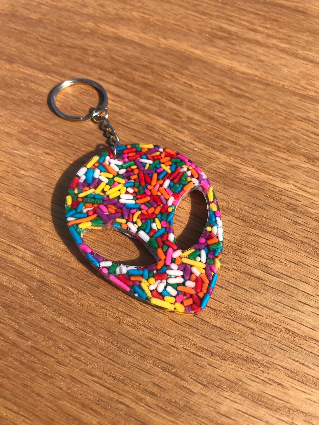 Real Rainbow Sprinkle Alien Keychain Jimmys Yummy Dessert Candy Lover ...