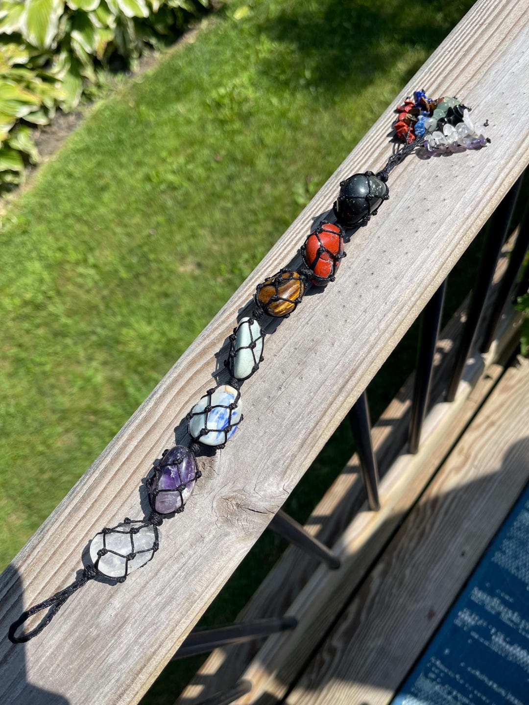 Chakra Crystal Macrame Hanger: Quartz, Amethyst, Aventurine - Etsy