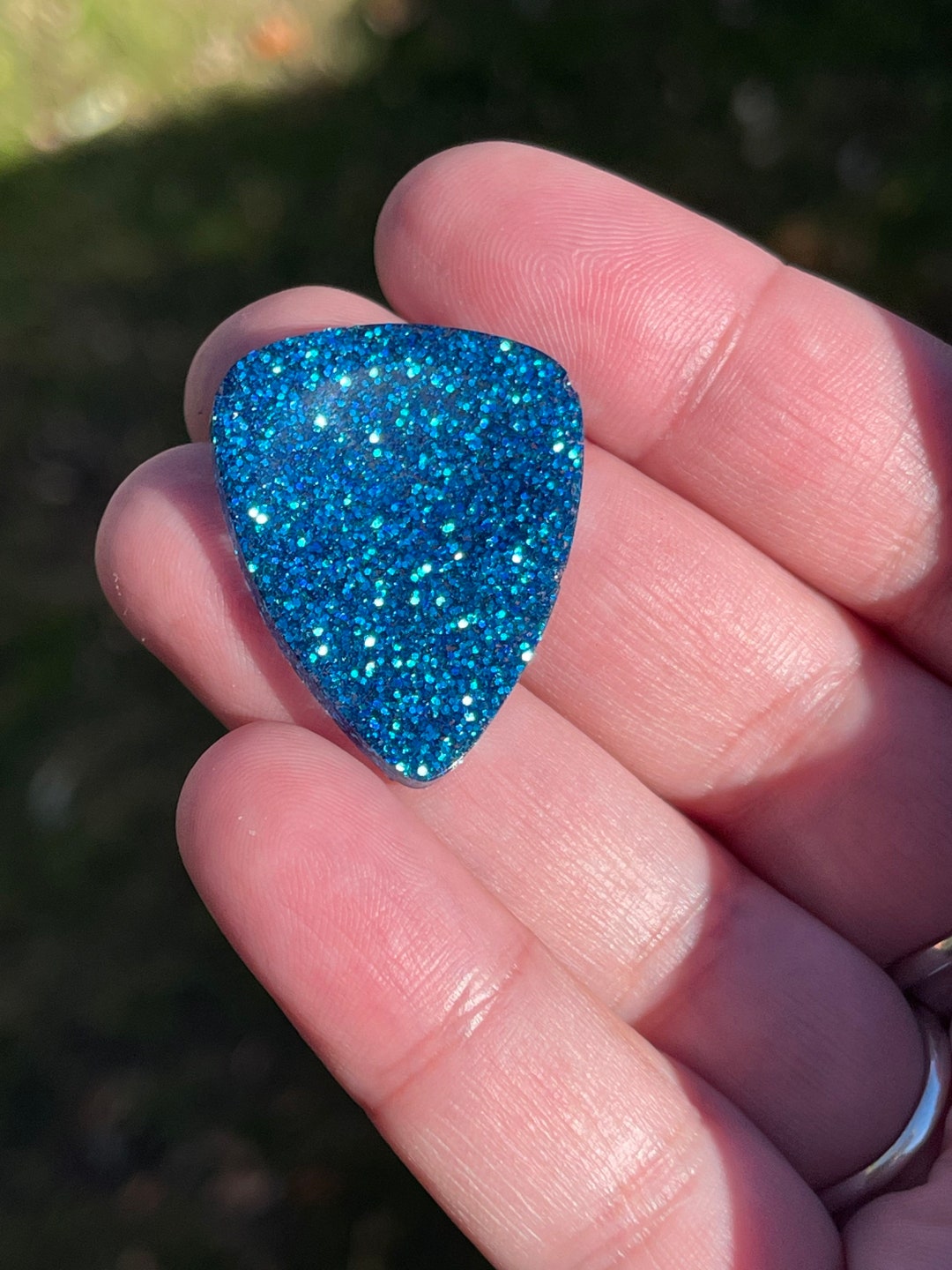 Blue Glitter Comfort Guitar Pick Thumb Groove - Etsy