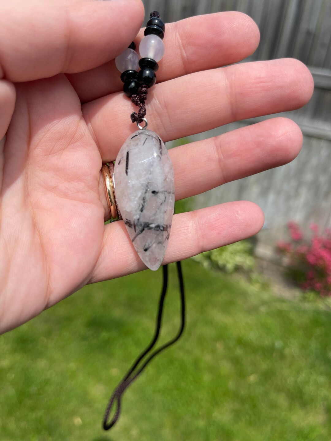 Black Tourmaline Quartz Crystal Necklace Protection Pendant Ultimate ...