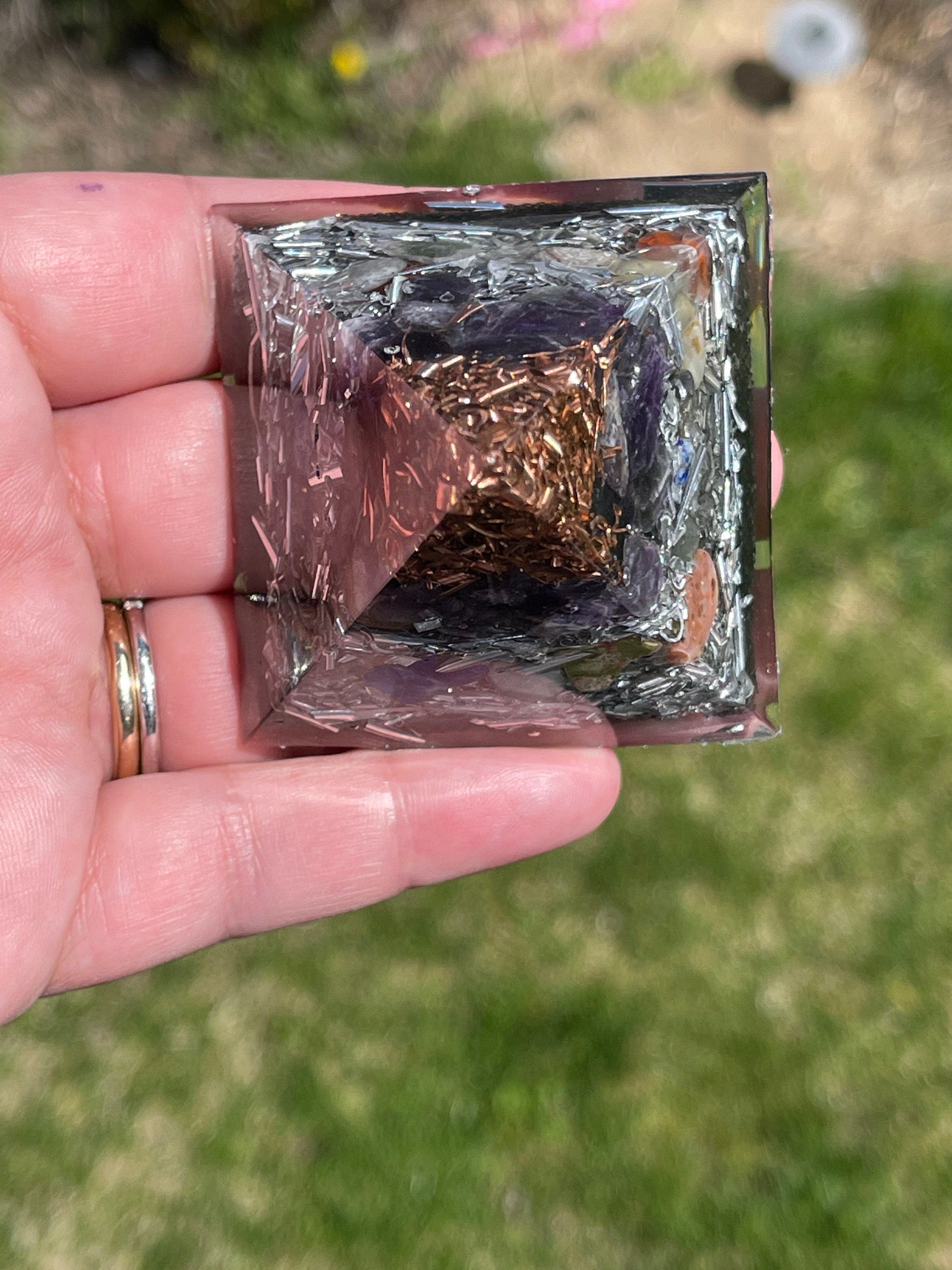 Orgonite Pyramid Orgone Energy Healing Crystals Metals and | Etsy