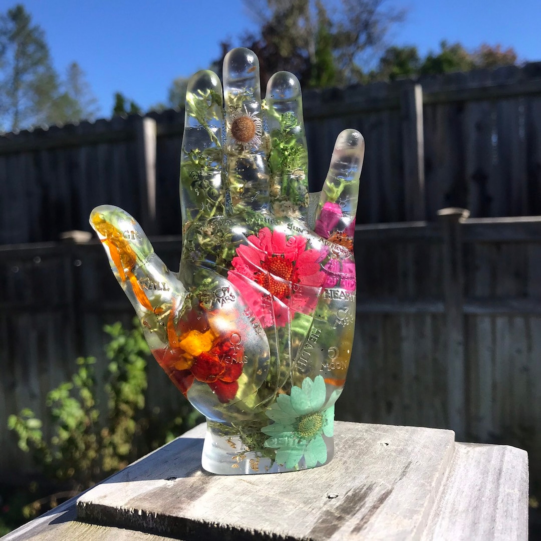 Botanical Energy Palmistry Hand Hamsa Hand Statue Evil Eye Protection ...