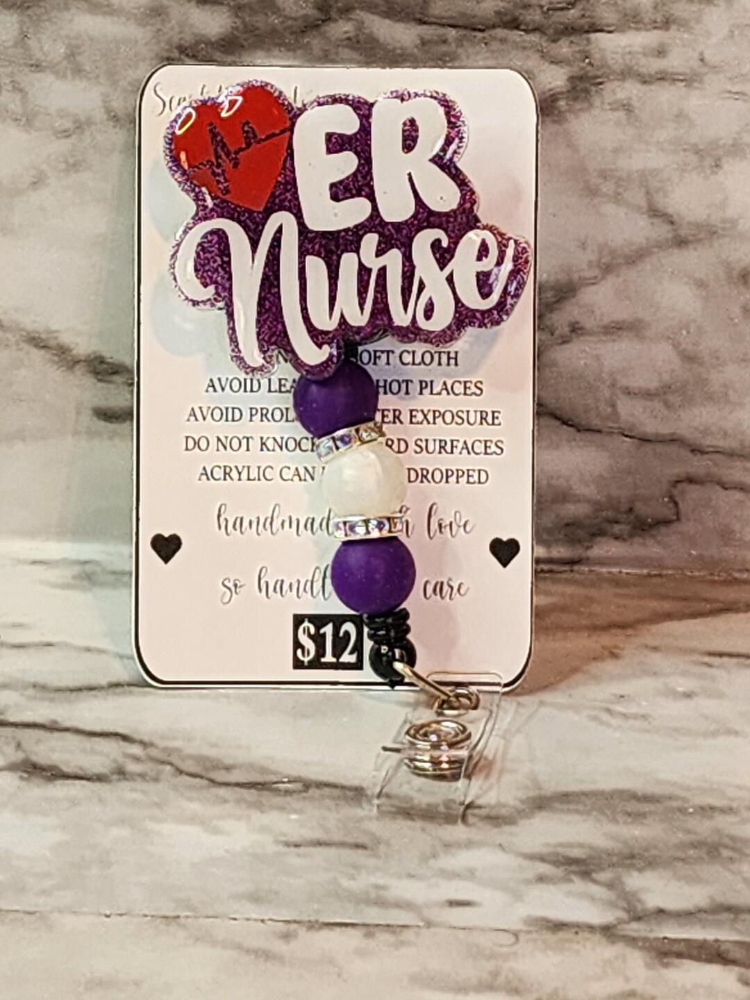 ER Nurse Badge Reel - Etsy