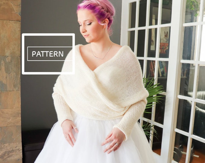 Knitting Pattern Sleeve Scarf Sweater Wrap Instant Download PDF - Etsy ...