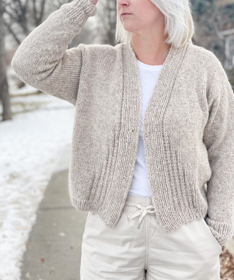 KNITTING PATTERN ** Empire State Cardigan, Art Decco Knit Cardigan ...