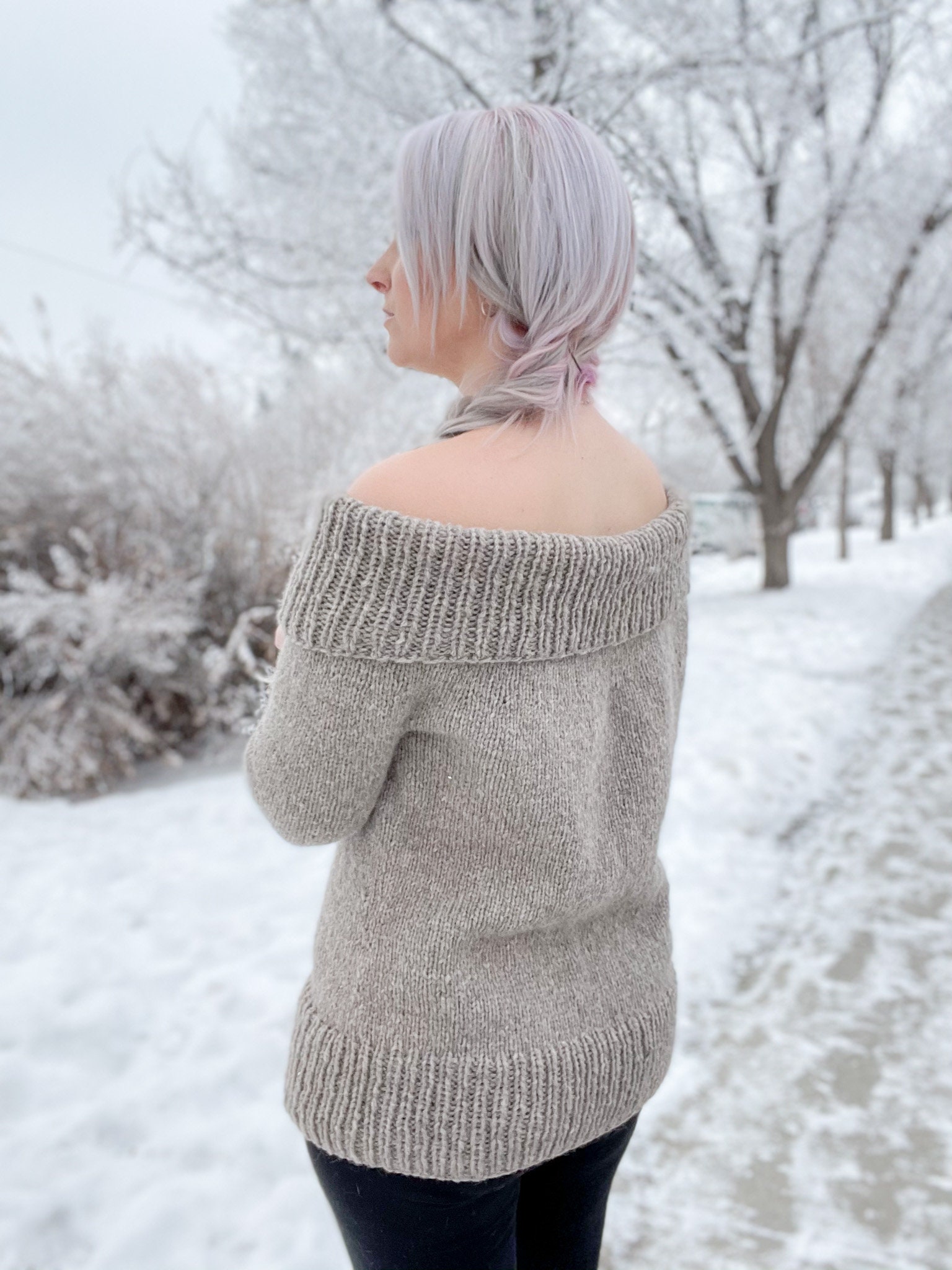 KNITTING PATTERN Cold Shoulder Pullover Sexy Knit Sweater - Etsy Canada