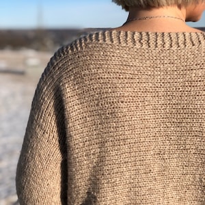 KNITTING PATTERN* Crossback Sweater, Reversible Knit Sweater Pattern ...