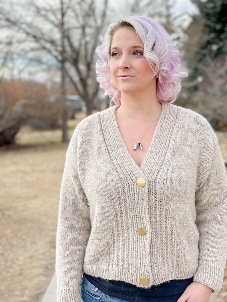 KNITTING PATTERN ** Empire State Cardigan, Art Decco Knit Cardigan ...