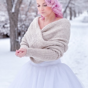 KNITTING PATTERN ** Snowfall Sweater Scarf, Scarf With Sleeves, Sneed ...