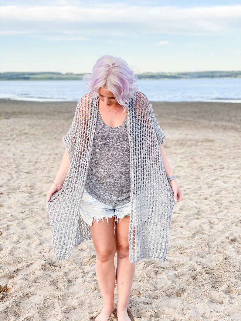 KNITTING PATTERN ** Lakeside Beach Wrap, Swimsuit Wrap, Knit Beach Wrap ...