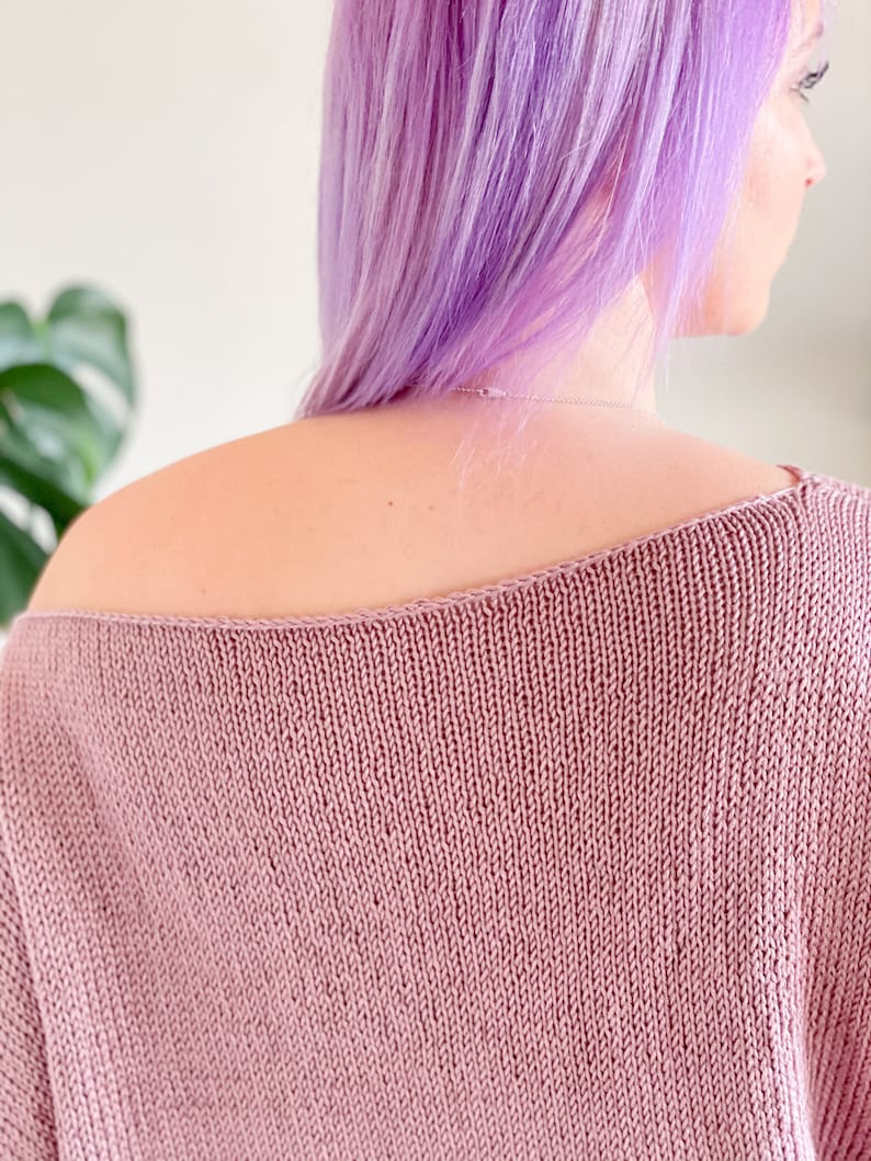 KNITTING PATTERN ** Summer Slip Tee, off the Shoulder Knit Tee, off the ...