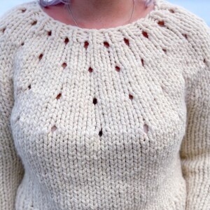 Even Easier Eyelet Yoke **KNITTING PATTERN ** Top Down Sweater ...