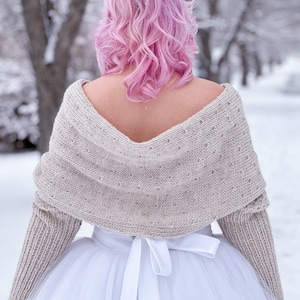 KNITTING PATTERN ** Snowfall Sweater Scarf, Scarf With Sleeves, Sneed ...