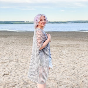 KNITTING PATTERN ** Lakeside Beach Wrap, Swimsuit Wrap, Knit Beach Wrap ...