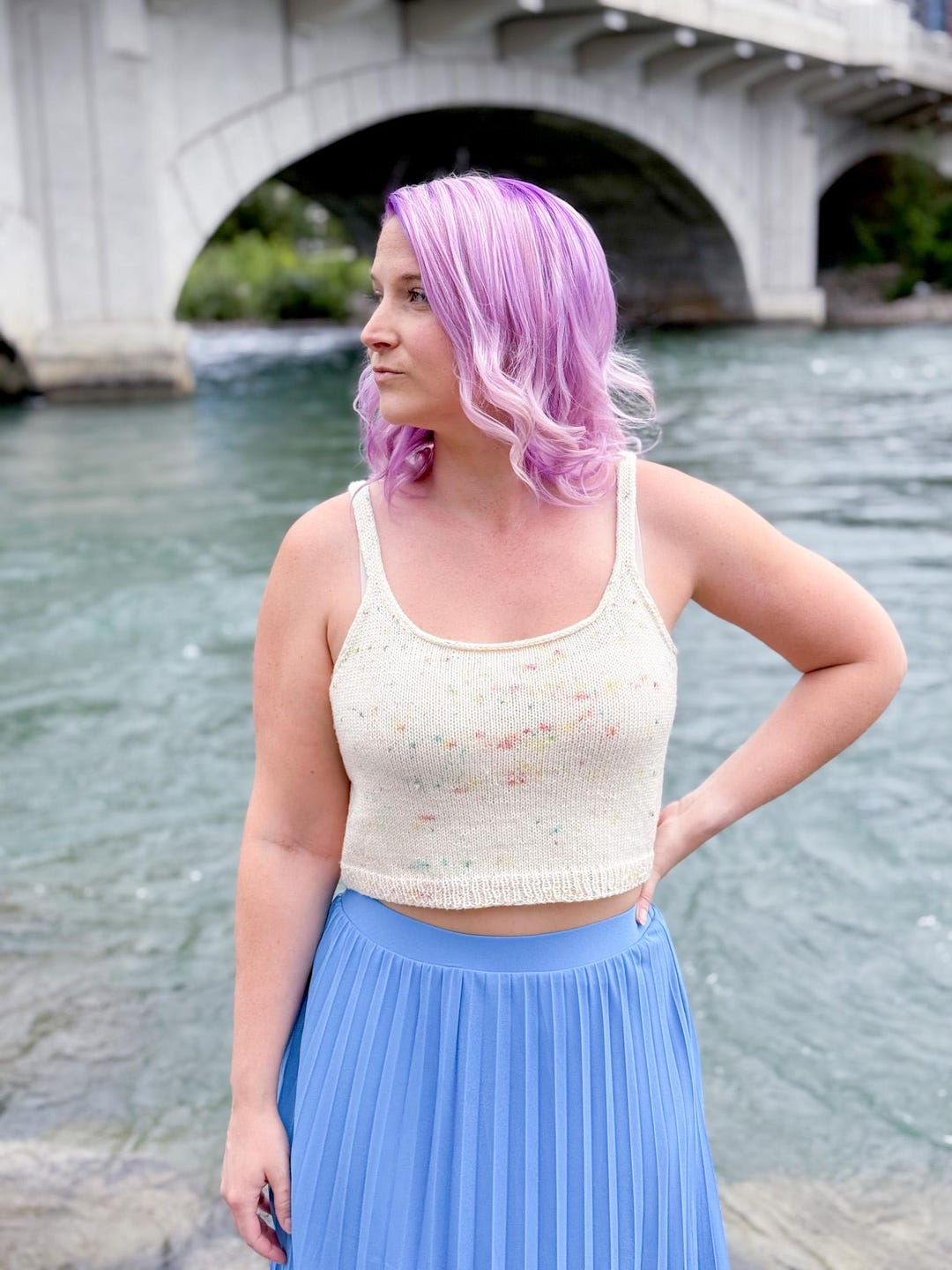 KNITTING PATTERN **dayglow Tank, Knit Spaghetti Strap, Knit Tank Top ...
