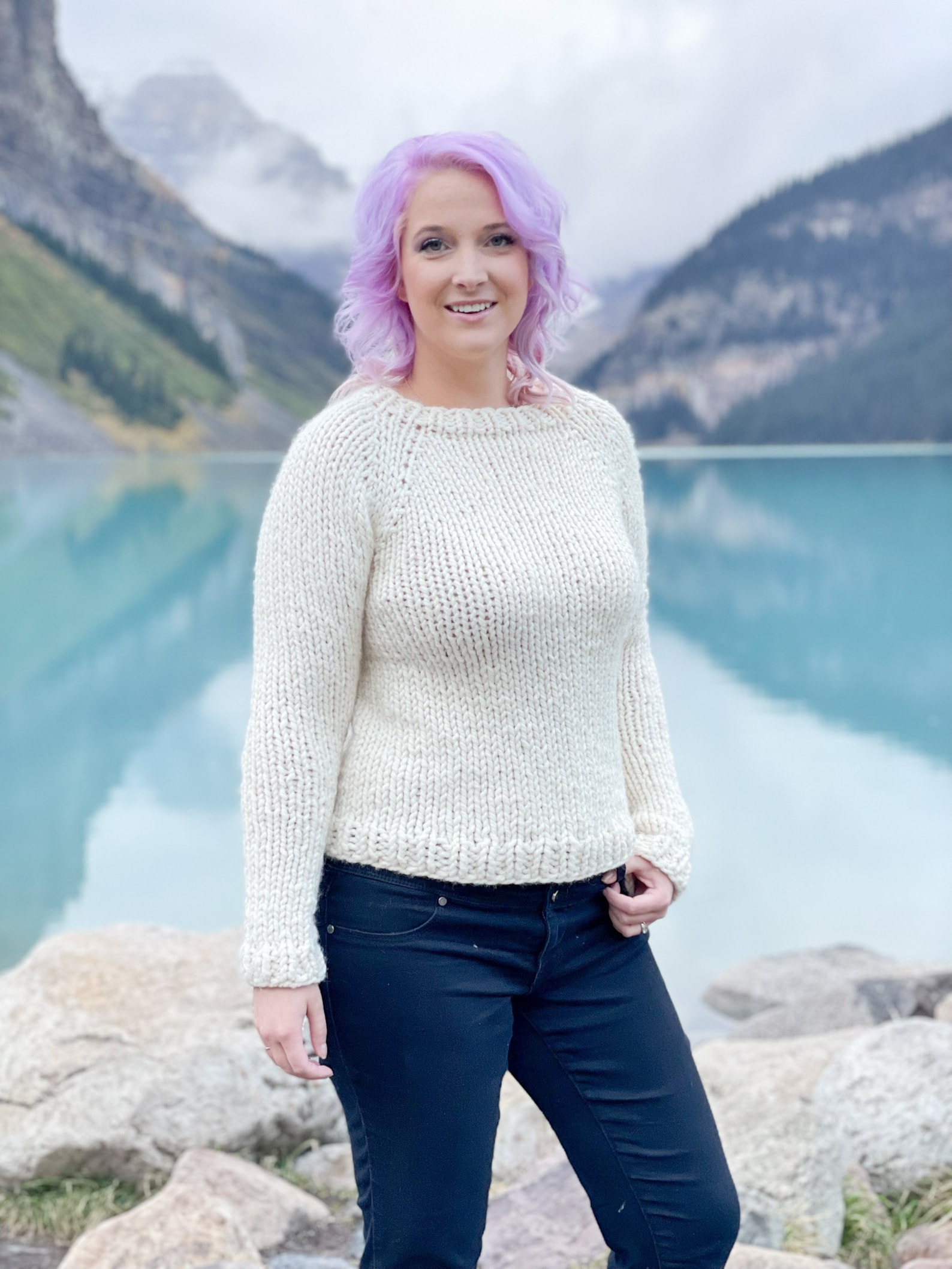 KNITTING PATTERN* Stockinette Beginner Raglan, Beginner Knit Sweater ...