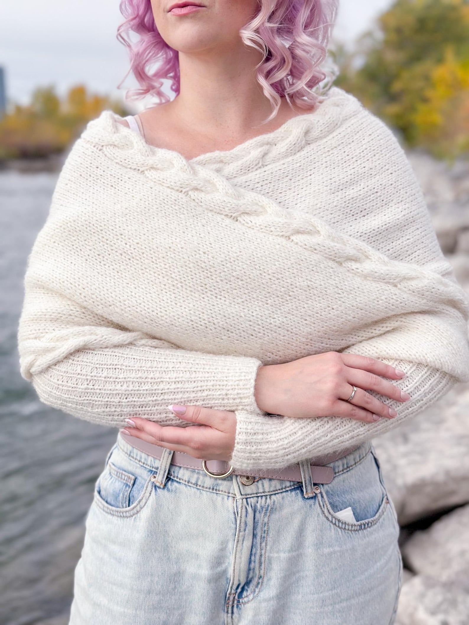 KNITTING PATTERN ** Braided Sweater Scarf, Scarf With Sleeves, Sneed ...