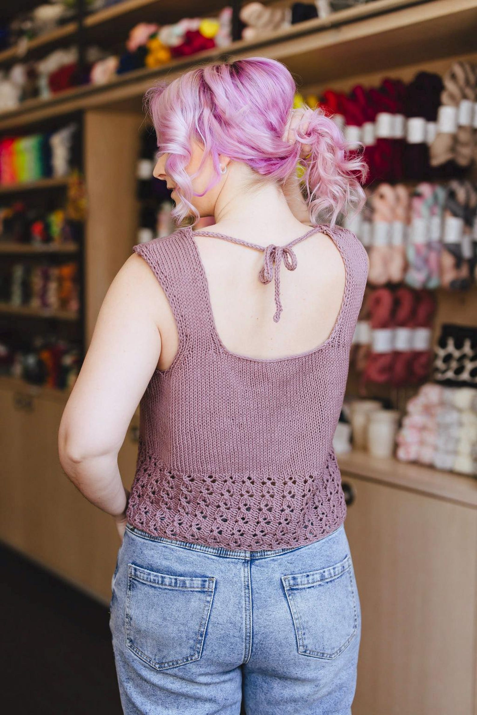 KNITTING PATTERN **little Lace Crop, Crop Top Knit, Knit Lace Tank ...