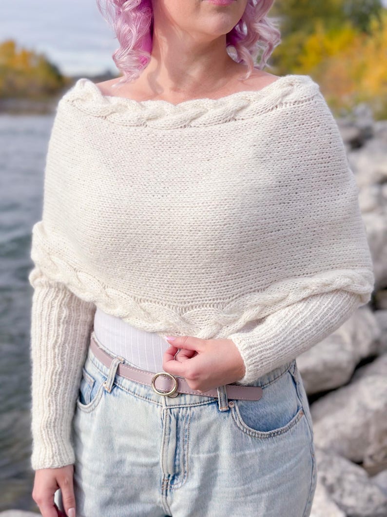 KNITTING PATTERN ** Braided Sweater Scarf, Scarf With Sleeves, Sneed ...