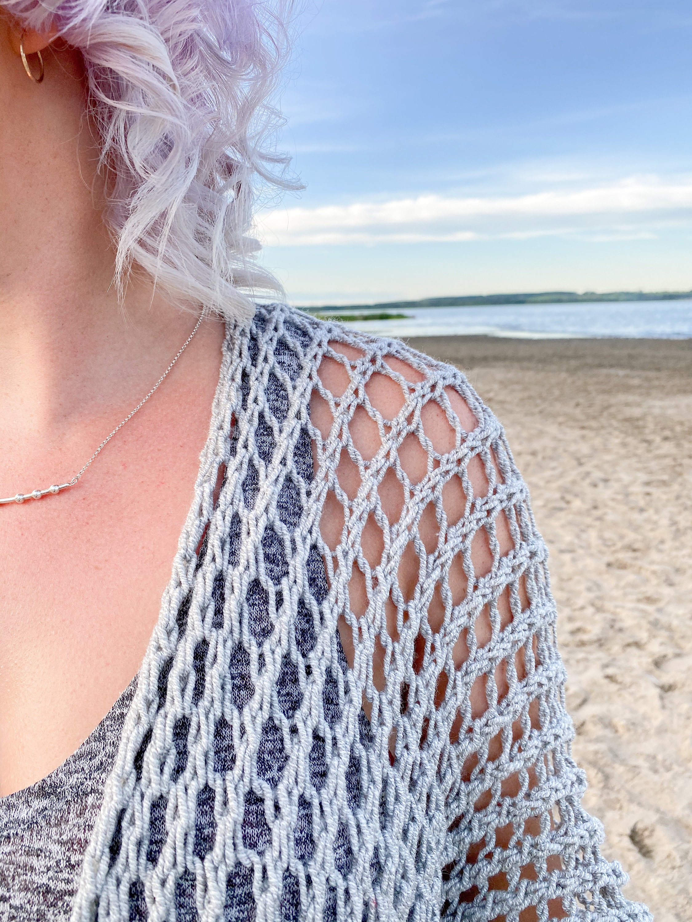 KNITTING PATTERN ** Lakeside Beach Wrap, Swimsuit Wrap, Knit Beach Wrap ...