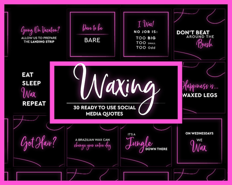 30 Waxing Ready to Use Instagram Quote Beauty Salon Waxing Social Media ...