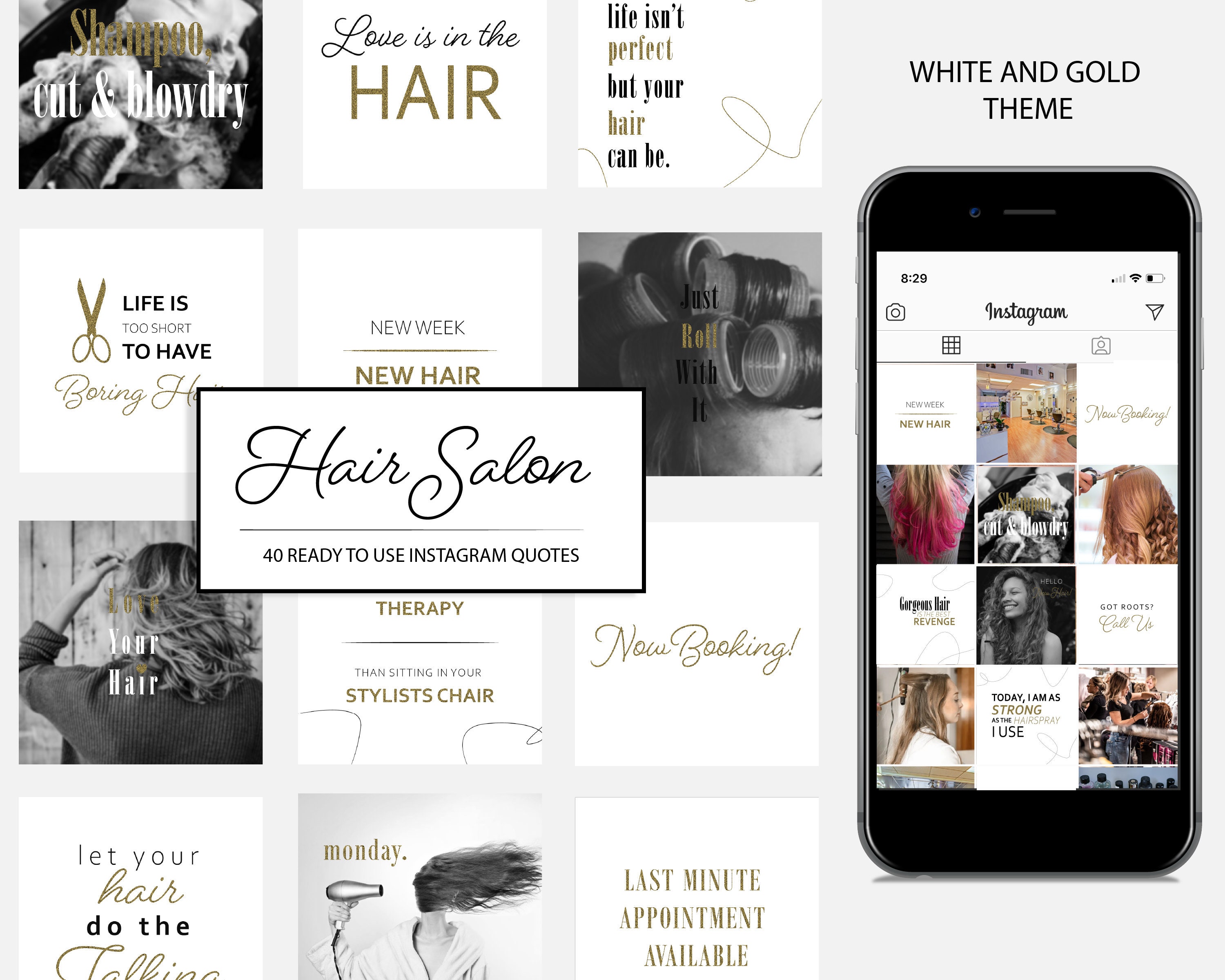 Hair Stylist Marketing Tools INSTANT DOWNLOAD 40 Ready To Use Hair ...