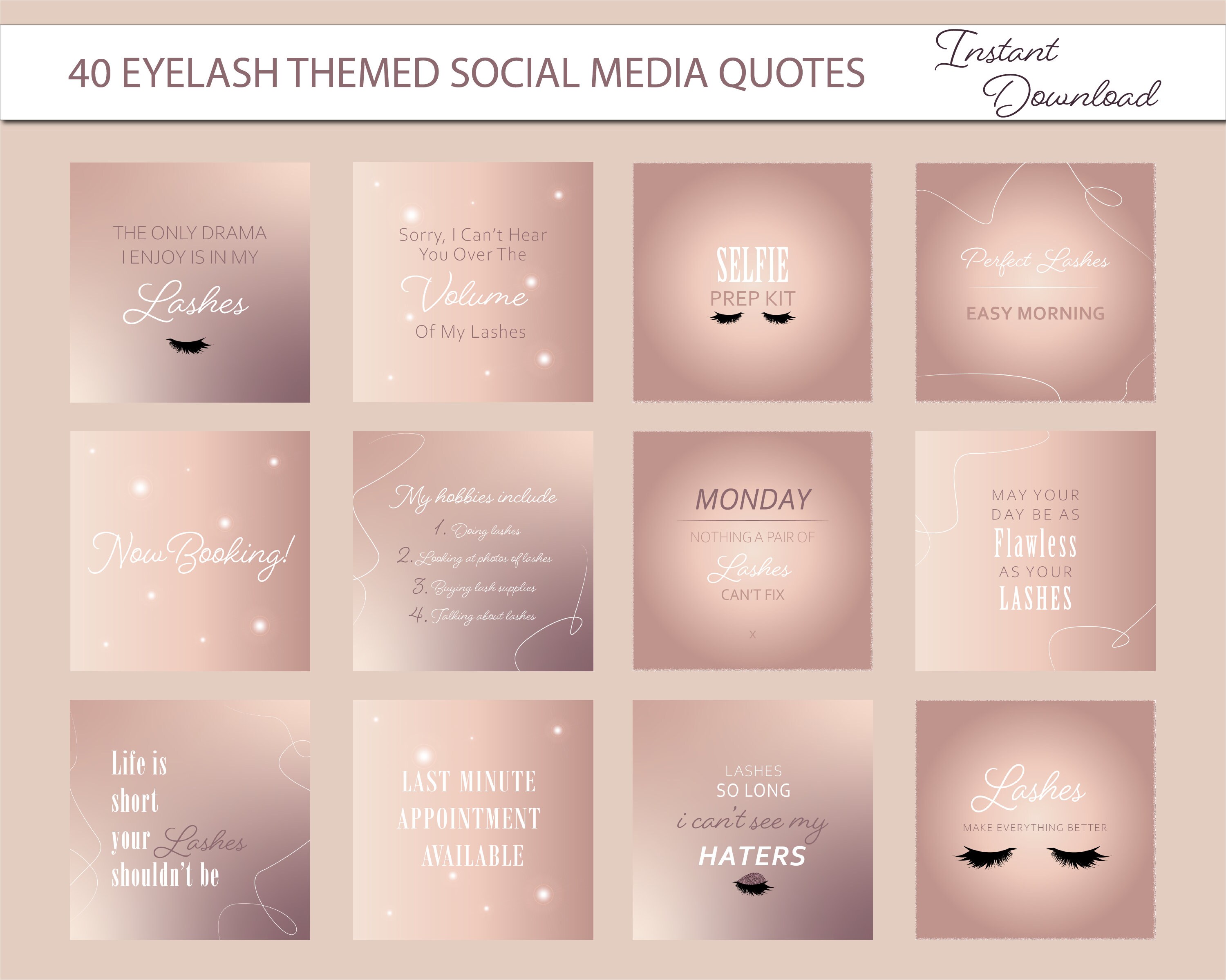 40 Ready to Use Lashes Instagram Quotes. Beauty Business Instagram ...