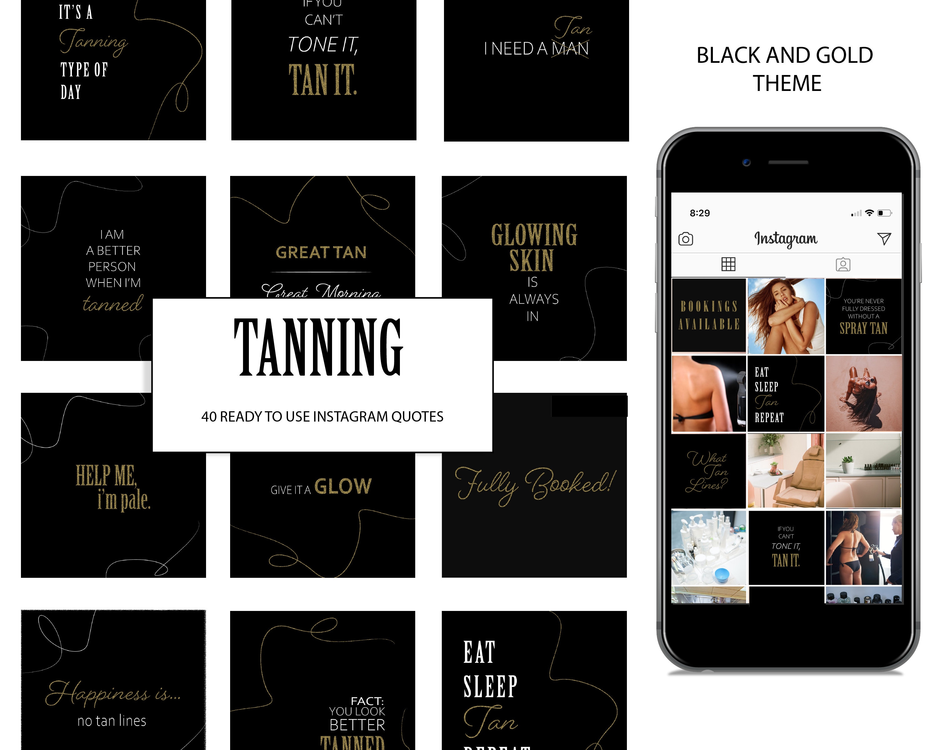 40 Ready to Use Tanning Salon Instagram Quotes. Beauty Salon Insta ...