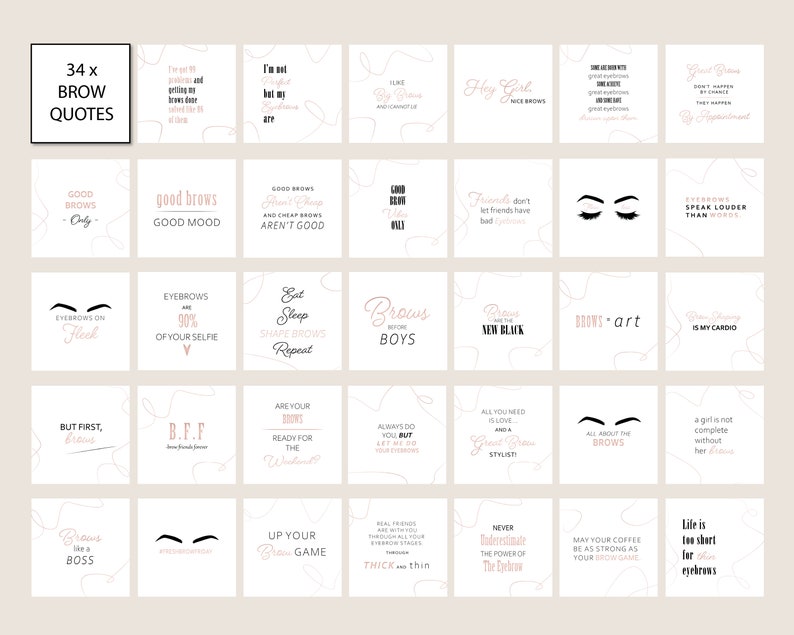 200 Beauty Salon Instagram Quotes Bundle. Beautician Instagram Quote ...