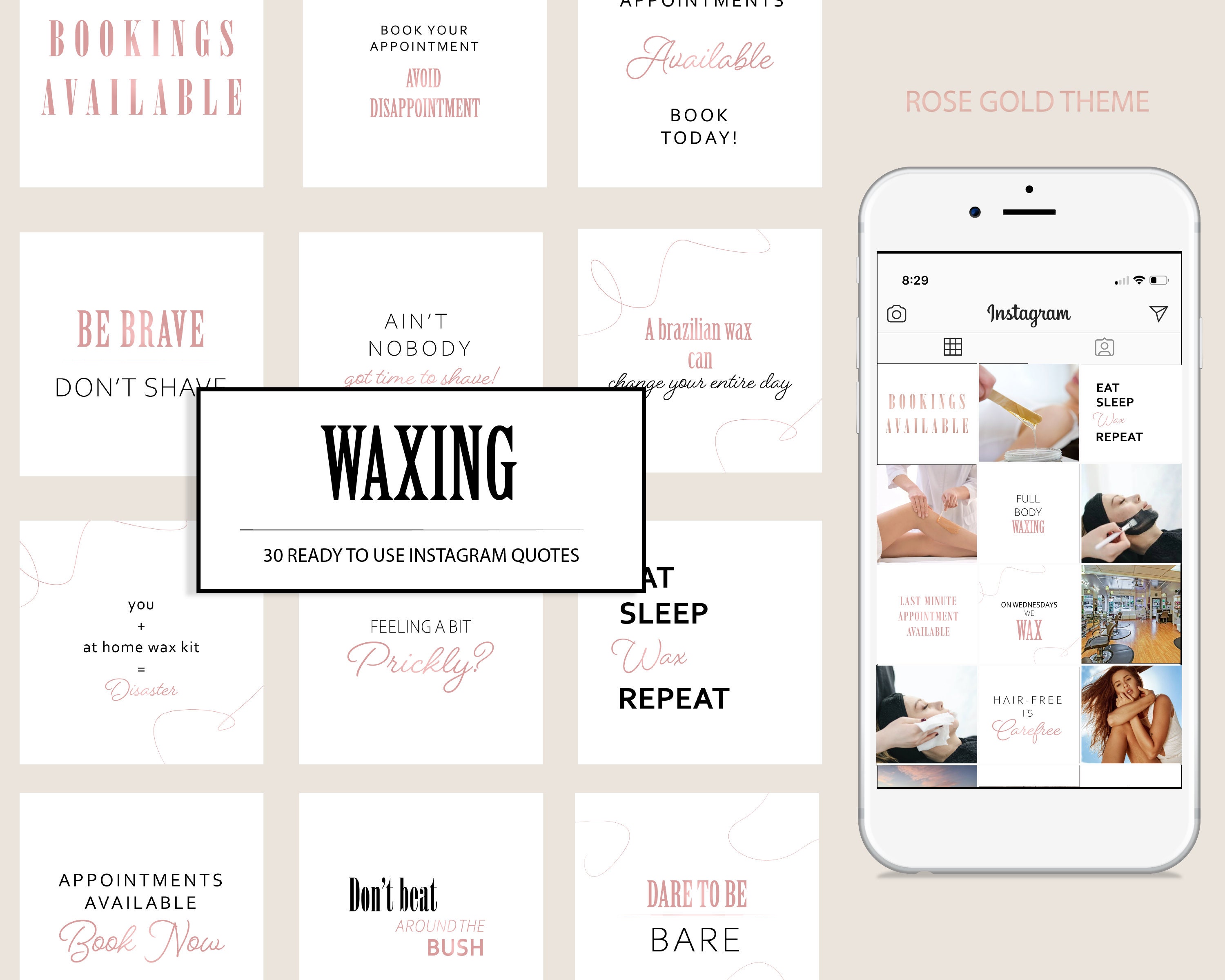 30 Waxing Ready to Use Instagram Quotes. Beauty Salon Waxing Social ...