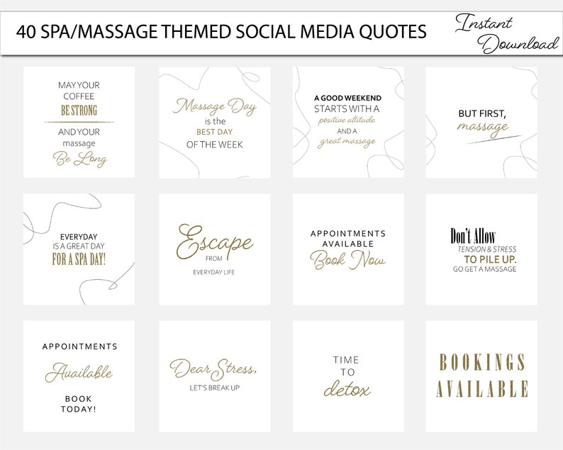 40 Ready to Use Massage Instagram Quotes Spa Ready to Use Instagram ...