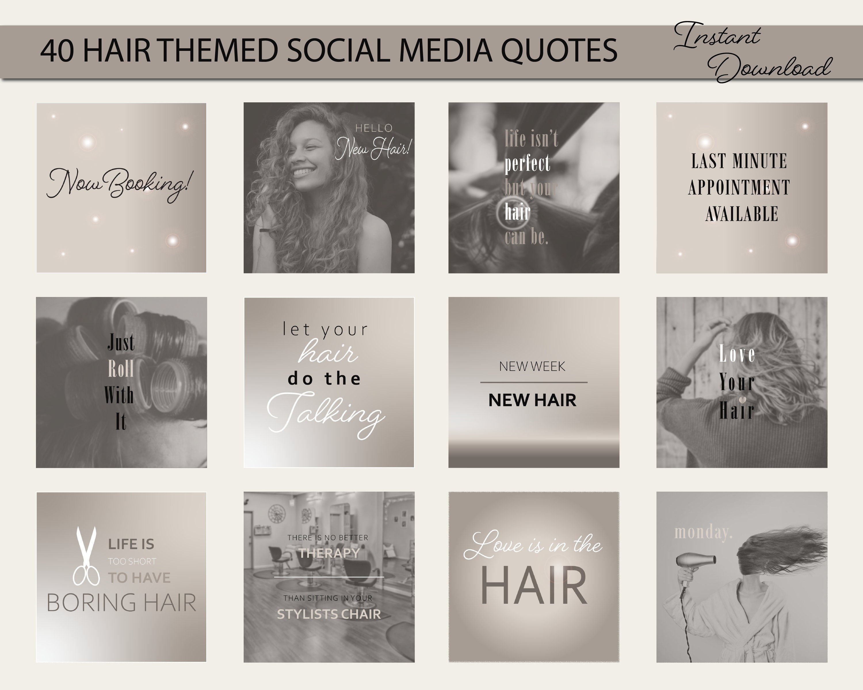 40 Ready to Use Hair Instagram Quotes. Hair Salon Social Media Posts ...
