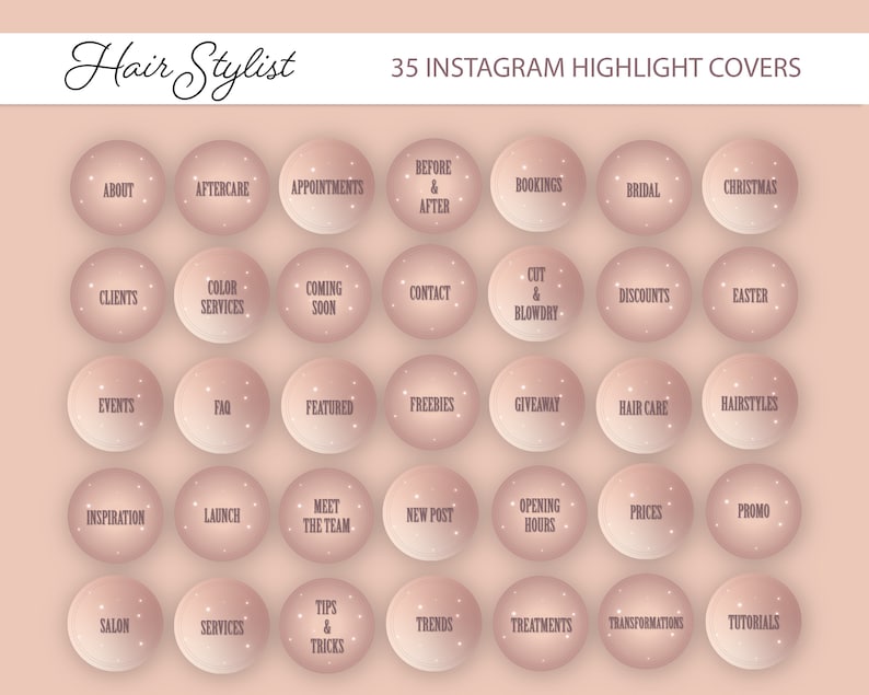 75 Hair Salon Instagram Quotes & Highlight Cover Bundle. Hair Stylist ...