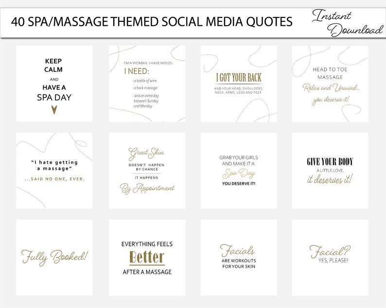40 Ready to Use Massage Instagram Quotes Spa Ready to Use Instagram ...